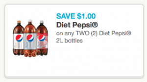 Pepsi Printable Coupons for $1.00 off (2) Pepsi Diet 2L Bottles