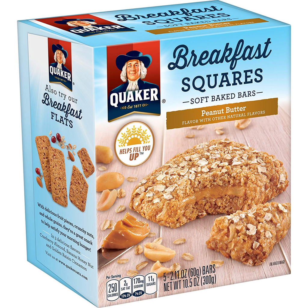 Quaker Breakfast Squares (Soft Baked Bars) Peanut Butter Only $12.79 ...