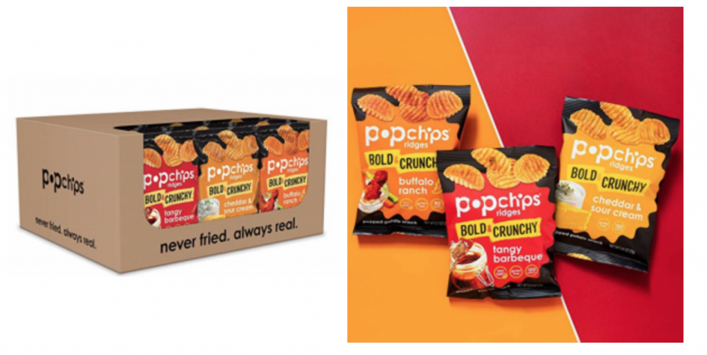 Popchips Ridges Potato Chips Variety Pack Single Serve 24-Pack Just $7. ...