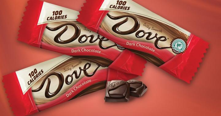 DOVE 100 Calories Dark Chocolate Candy Bar, 18-Count Box – Only $10 ...