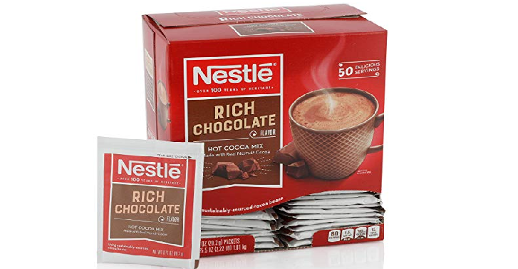 Nestle Hot Chocolate Packets, Rich Chocolate Flavor, Made with Real ...