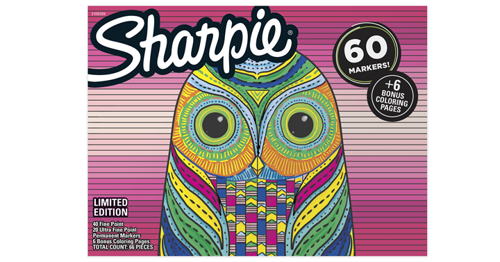 Sharpie Permanent Markers, Fine & Ultra-Fine Tip, Multi Color 60 Pack ...