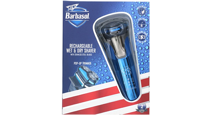 Barbasol Rechargeable Wet/Dry Rotary Electric Shaver with Beard Trimmer ...