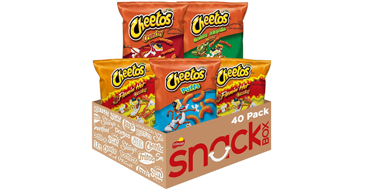 Cheetos Cheese Flavored Snacks Variety Pack, Pack of 40 – Just $12.99 ...
