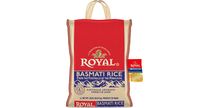 Royal White Basmati Long Grain Rice, Bulk Bag, 20 lb – Just $20.76 ...