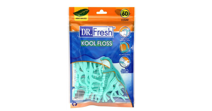 Dr. Fresh Kool Floss, Mint Waxed Dental Flossers, 60 Count – Just $1.00 ...