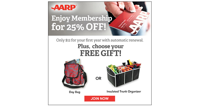 AARP for $12 + Get a Free Insulated Trunk Organizer or Red and Gray ...