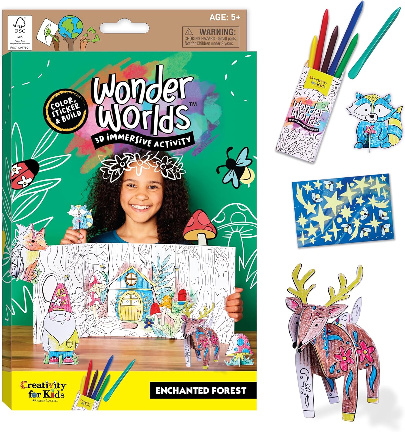 Creativity for Kids Wonder Worlds 3D Coloring Craft Kit – Only $6 ...