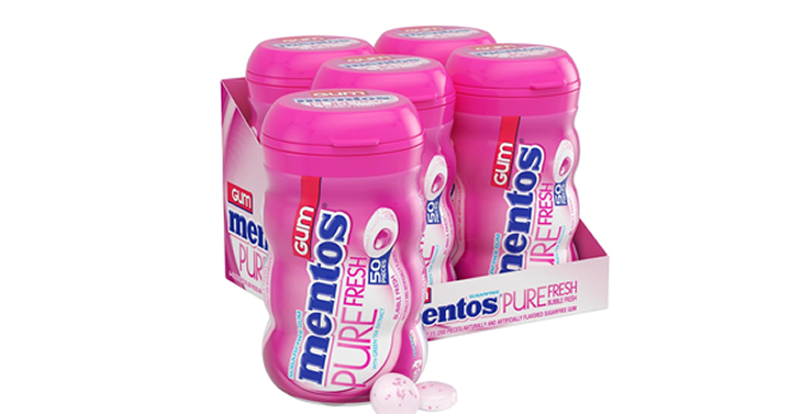 Mentos Pure Fresh Sugar-Free Chewing Gum, Bubble Fresh Flavor, 50 Piece ...