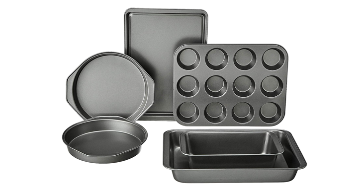 Amazon Basics 6 Piece Nonstick, Carbon Steel Oven Bakeware Baking Set ...