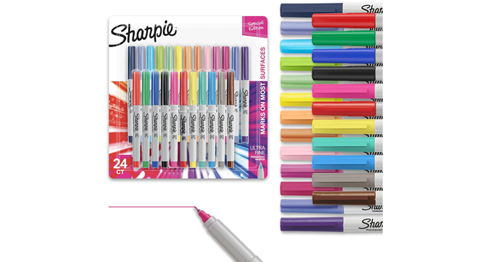 Sharpie Color Burst Permanent Markers, Ultra-Fine Point, Assorted ...