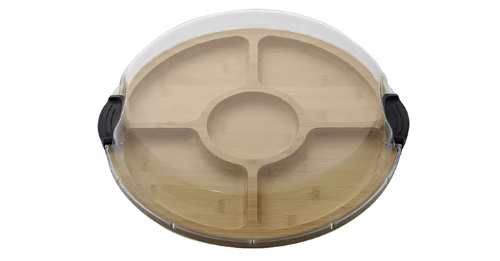 DOORBUSTER! Farberware Build-a-Board 14″ Round Bamboo Charcuterie Board ...
