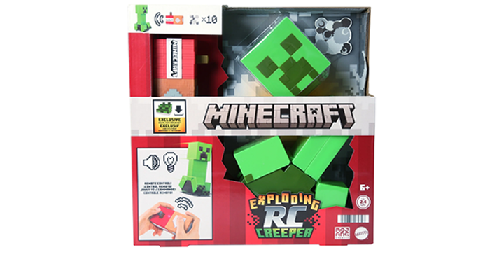 Minecraft Exploding RC Creeper, Lights & Sounds, 10 Explosion Particles ...