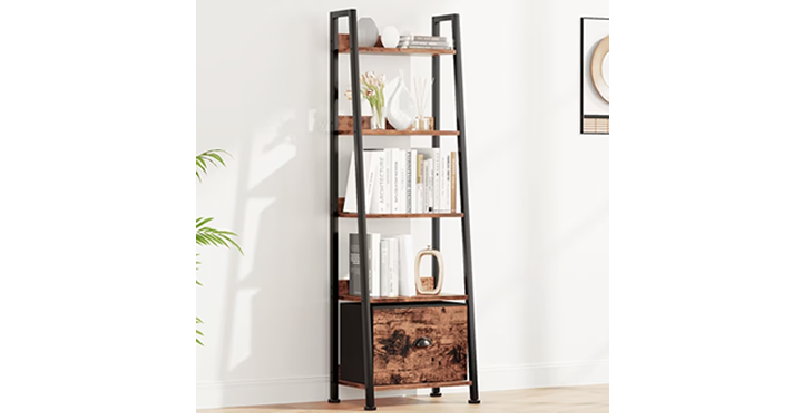 5-Tier Ladder Bookshelf With Drawer – Just $32.99! - Common Sense With ...